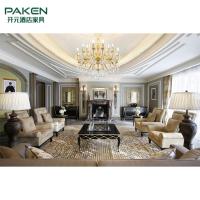 China Custom Hotel Living Room Furniture Sets with 45kg/m³ High-Density Foam and 3-Year Warranty for Luxury Accommodations for sale