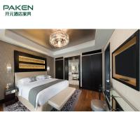China Custom Luxury 5-Star Hotel Bedroom Furniture Set with E1 Grade Plywood and 0.6mm Veneer Finish for sale