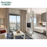 China Luxury Hotel Bedroom Furniture Set 1800mm Bed Base with Custom Tan White Color Options and Premium Materials for sale