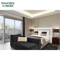 China Luxury Hotel Bedroom Furniture Set 1800mm Bed Base with Custom Tan White Color Options and Premium Materials for sale