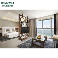 China Luxury Hotel Bedroom Furniture Set 1800mm Bed Base with Custom Tan White Color Options and Premium Materials for sale