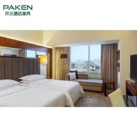 China Concise Design Hotel Bedroom Furniture With Headboard Cladding for sale