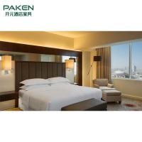 China Concise Design Hotel Bedroom Furniture With Headboard Cladding for sale