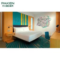 China Concise Style Hotel Full Set Bedroom Furniture Light Color for sale