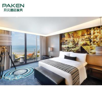 China Custom Solid Wood Natural Veneer Hotel Furniture Set - 13-Piece Bedroom Suite with 1800×2000mm Bed Base for sale