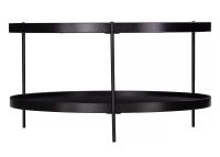 China Modern Round Coffee Table 845mm x 832mm x 457mm with E1 Plywood and Iron Frame in Black/White Finish for sale