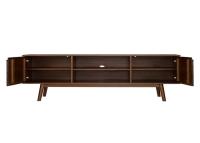 China Villa Living Room Wooden TV Stand With Drawers Walnut Color Fancy Luxury for sale