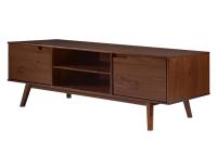 China Villa Living Room Wooden TV Stand With Drawers Walnut Color Fancy Luxury for sale