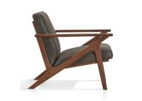 China Antique Solid Rubber Wood Armchair 711×841×749mm Mid Century Modern Single Sofa with Custom Colors for sale