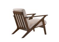 China Antique Solid Rubber Wood Armchair 711×841×749mm Mid Century Modern Single Sofa with Custom Colors for sale