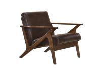 China Antique Solid Rubber Wood Armchair 711×841×749mm Mid Century Modern Single Sofa with Custom Colors for sale