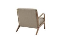 China Antique Solid Rubber Wood Armchair 699×832×737mm Single Sofa with Customizable Fabric Upholstery for sale