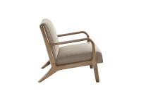 China Antique Solid Rubber Wood Armchair 699×832×737mm Single Sofa with Customizable Fabric Upholstery for sale