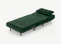 China Small Space Hotel Sofa Bed 770×860×780mm High Density Velvet Single Sofa with Easy Fold-Down Mechanism for sale