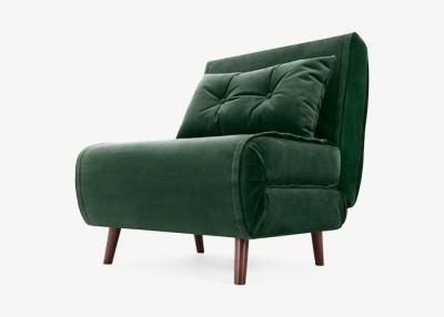 China Small Space Hotel Sofa Bed 770×860×780mm High Density Velvet Single Sofa with Easy Fold-Down Mechanism for sale