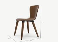 China Armless Dining Chair DC-01 with Solid Wood Legs 480x490x810mm for Hotel Restaurant Use for sale
