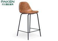 China Hotel Restaurant Bar Counter Stool with Foot Rest - 813mm Height, Non-Swivel Low Back Design for Commercial Use for sale