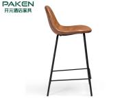 China Hotel Restaurant Bar Counter Stool with Foot Rest - 813mm Height, Non-Swivel Low Back Design for Commercial Use for sale
