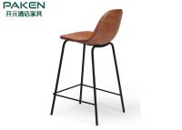 China Hotel Restaurant Bar Counter Stool with Foot Rest - 813mm Height, Non-Swivel Low Back Design for Commercial Use for sale