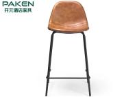 China Hotel Restaurant Bar Counter Stool with Foot Rest - 813mm Height, Non-Swivel Low Back Design for Commercial Use for sale