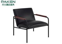 China Minimalist Single Lounge Armchair with Iron Frame 699×832×737mm Customizable Fabric Cushion for sale