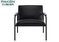 China Minimalist Single Lounge Armchair with Iron Frame 699×832×737mm Customizable Fabric Cushion for sale