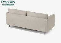 China Blue Velvet High Density Foam Hotel Sofa Bed 1960x840x780mm with Stainless Steel Legs and 45kg/m³ Foam for sale