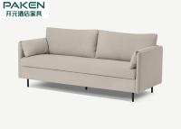 China Blue Velvet High Density Foam Hotel Sofa Bed 1960x840x780mm with Stainless Steel Legs and 45kg/m³ Foam for sale