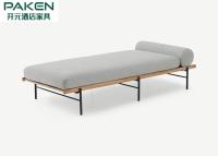 China Minimalist Hotel Sofa Bed 1850x850mm with Removable Bolster Cushion and High Density Foam Upholstery for sale