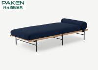 China Minimalist Hotel Sofa Bed 1850x850mm with Removable Bolster Cushion and High Density Foam Upholstery for sale