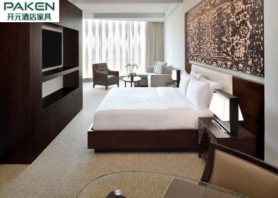 China JW Marriott Muscat Hotel King Room Walnut Veneer Furniture Set with 6'8'' Bed Base and E1 Grade Materials for sale