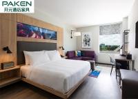 China Natural Veneer Hotel Bedroom Sets Loose Furniture + Fixed Furniture Large Headboard for sale