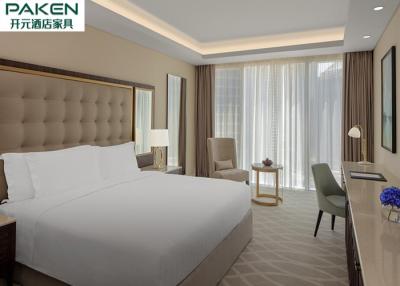 China Economic Hotel Bedroom Furniture Set - Walnut Finish with Golden Stainless Steel - 2000mm Bed Base & 2400mm Wardrobe for sale