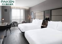 China All Black Hotel Bedroom Furniture Sets Deep Hue Gray Tinted Ash Tree Veneer Classic Luxury for sale