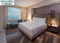 China Hyatt Hotel Room Mountain Grain Oak Veneer Big Headboard & Background Panel for sale