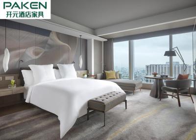 China Four Season Hotel Five Star Standard Leisure Bedroom Furniture None Headboard Design Gray Style for sale