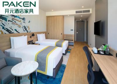 China Holiday Inn Hotel Furniture Set with Ashtree Veneer - E1 Grade Materials, Custom Sizes 6'8'' Bed Base & 3'11'' Wardrobe for sale