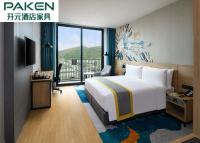 China Holiday Inn Hotel Furniture Set with Ashtree Veneer - E1 Grade Materials, Custom Sizes 6'8'' Bed Base & 3'11'' Wardrobe for sale