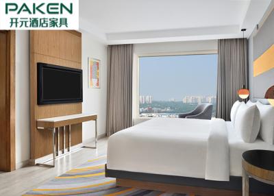 China Custom Hotel Suite Furniture with Fixed TV Panel & Headboard - E1 Grade Materials, 5-10mm Glass Options for sale
