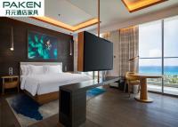 China Radisson Hotel 5-Star Bedroom Furniture Sets - Custom 2000×2000mm Bed Base & 2400mm Wardrobe Options for sale