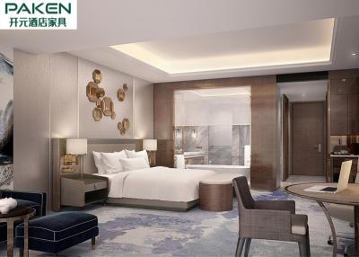 China Marriott Hotel Bedroom Furniture Sets - Custom 2000mm Bed Base & 2400mm Wardrobe for Luxury Hotels for sale