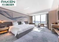 China Pullman Hotel King Power Antarctic Blue + Natural Garden Themed Bedroom Furniture - Custom 2000mm Bed Base & 2400mm Wardrobe for sale