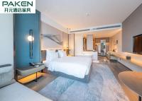 China Pullman Hotel King Power Antarctic Blue + Natural Garden Themed Bedroom Furniture - Custom 2000mm Bed Base & 2400mm Wardrobe for sale