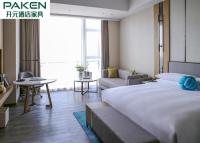 China Marriott Hotel Design PU Leather Headboard with Wooden TV Panel - 6'8