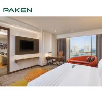 China Custom ISO14001 Bedroom Furniture Hotel Bedroom Sets MDF For Marriott Hotel for sale