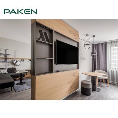 China Custom Hotel Fixed Furniture: E0/E1 Grade Wall Panels, Cabinets & TV Backgrounds for 5-Star Hotels for sale