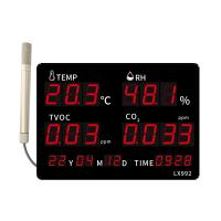 China LX992-D Wall Mounted Indoor Air Quality Monitor with CO2 Sensor Formaldehyde Detection Alarm Clock for Industrial HomeIndoor Use for sale