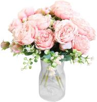 China OEM Plastic Realistic Fake Flowers Artificial Peony Arrangement for sale