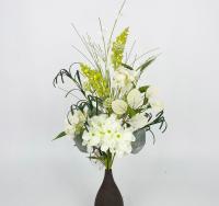 China 30CM Summer Jasmine Artificial Fake Flower Wreath Door Hanging for sale