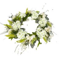 China 30CM Summer Jasmine Artificial Fake Flower Wreath Door Hanging for sale